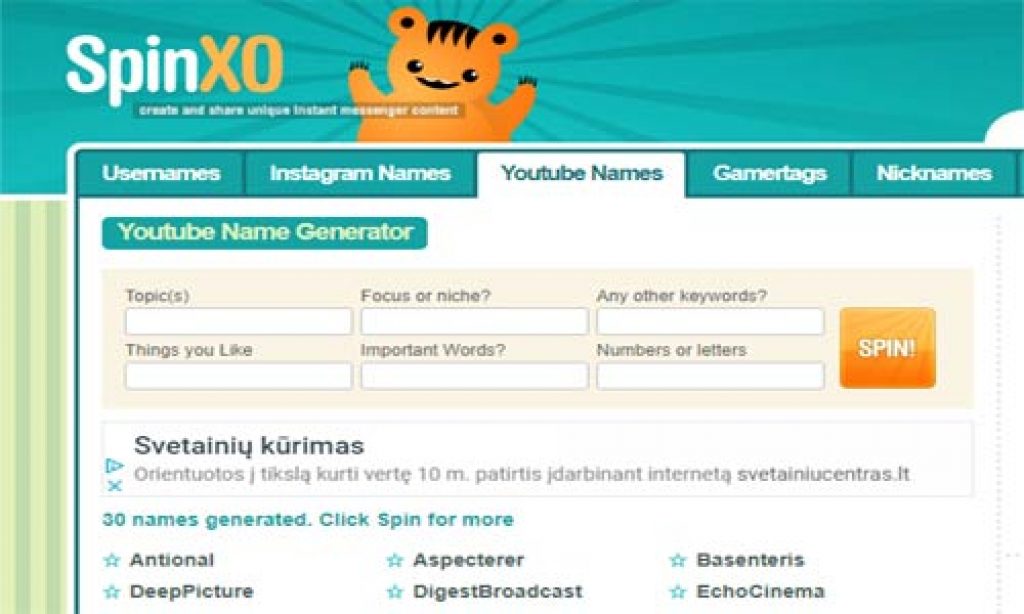 TOP 12 Best YouTube Name Generators [Free to Use] - Vlogtribe